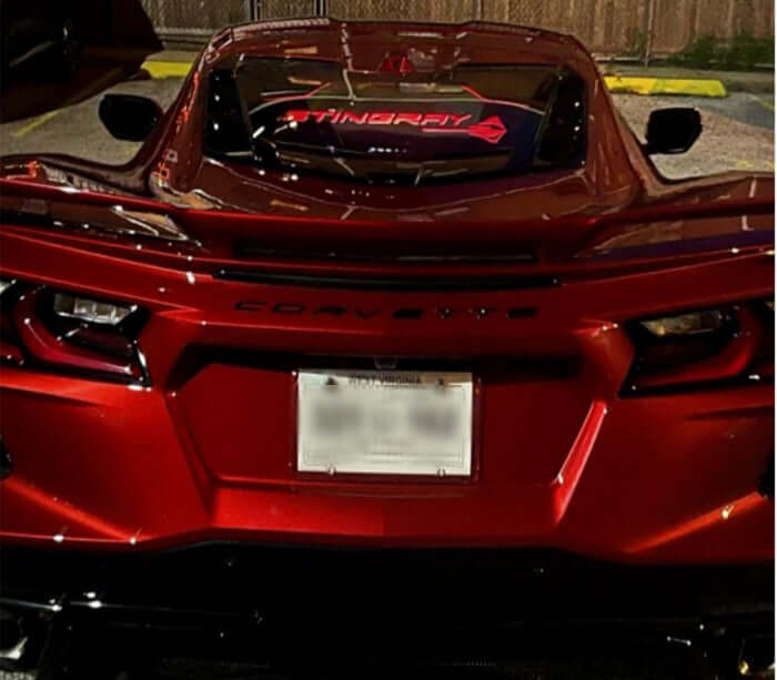 C8 Corvette Windrestrictor Glow Plate - Etched - Illuminated (2020-202