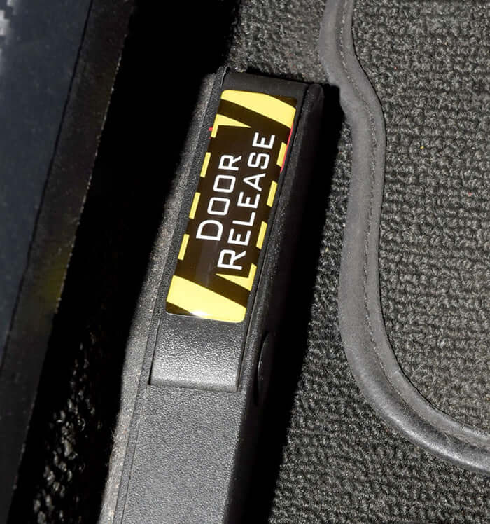 Corvette Sandy Eggo Designs Emergency Door Release Labels – Corvette ...