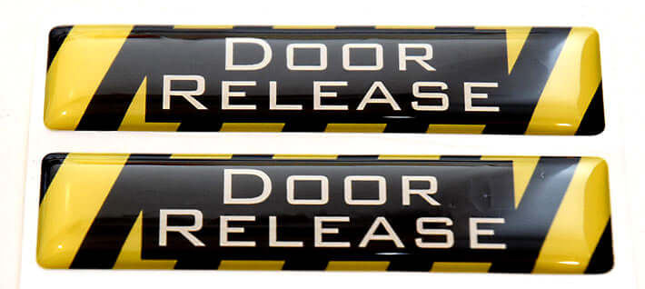 Corvette Sandy Eggo Designs Emergency Door Release Labels – Corvette ...