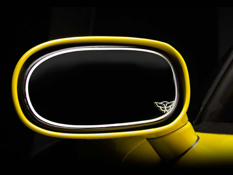 C5 Corvette American Car Craft Side View Mirror Trim - Cross Flags ...