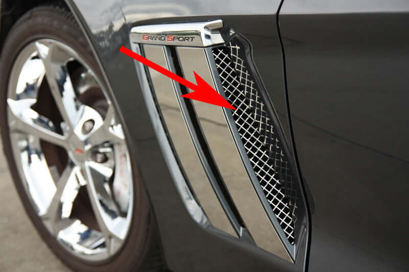 C6 Corvette American Car Craft Front Side Vent Grille - Perforated ...