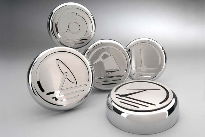 C6 Corvette American Car Craft Engine Caps - Executive - Silver