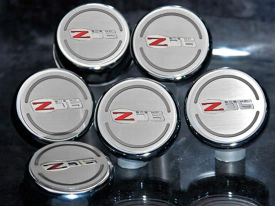 C6 Corvette American Car Craft Z06 Engine Caps Cross Flags Logo ...