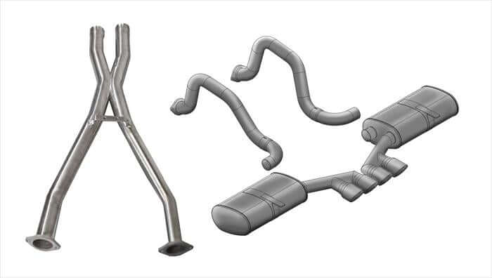 C5 Corvette Corsa Sport Cat Back Tigershark Tips 14139CB