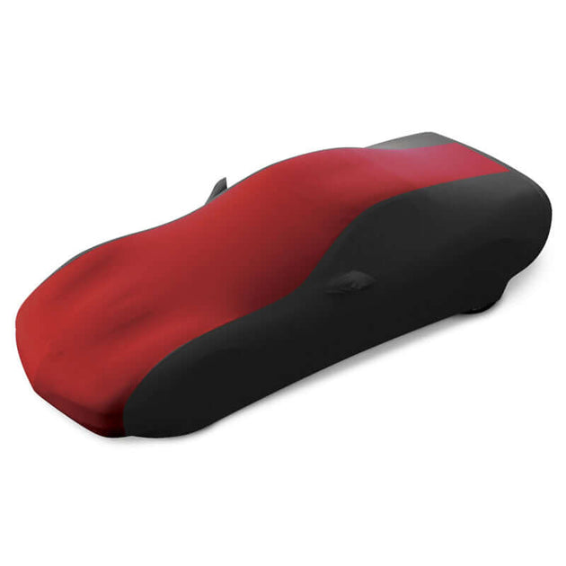 C5 Corvette West Coast Corvette Stretch Satin Car Cover - Dk Red/Black
